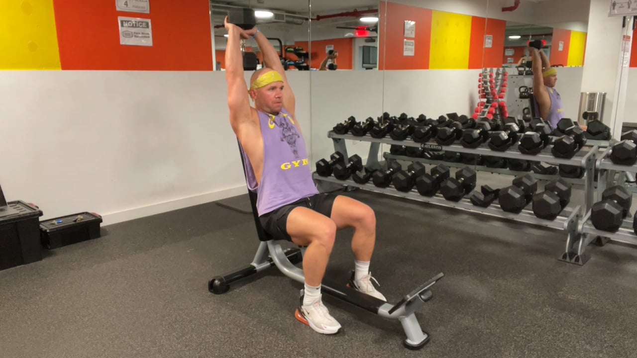 Seated Overhead Tri Extentions - Bandana Training Club